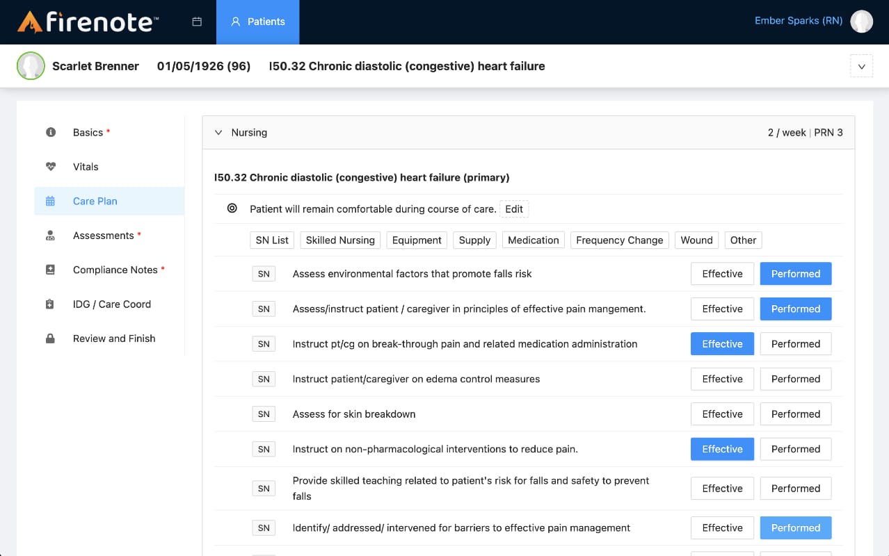 FireNote Hospice EMR | Incredibly easy. Virtually effortless compliance.